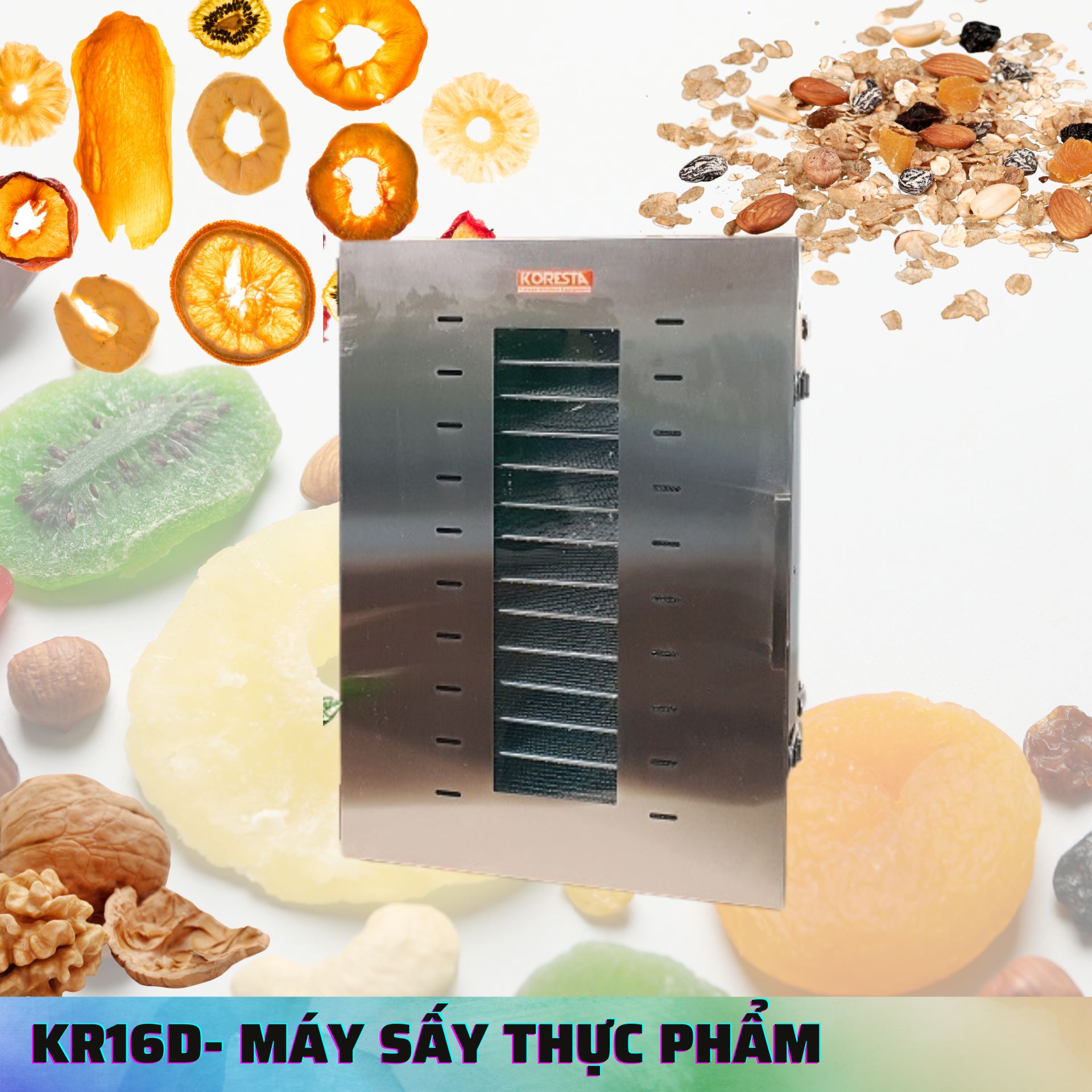 Máy sấy thực phẩm Koresta (Điều khiển Cơ) KR16D